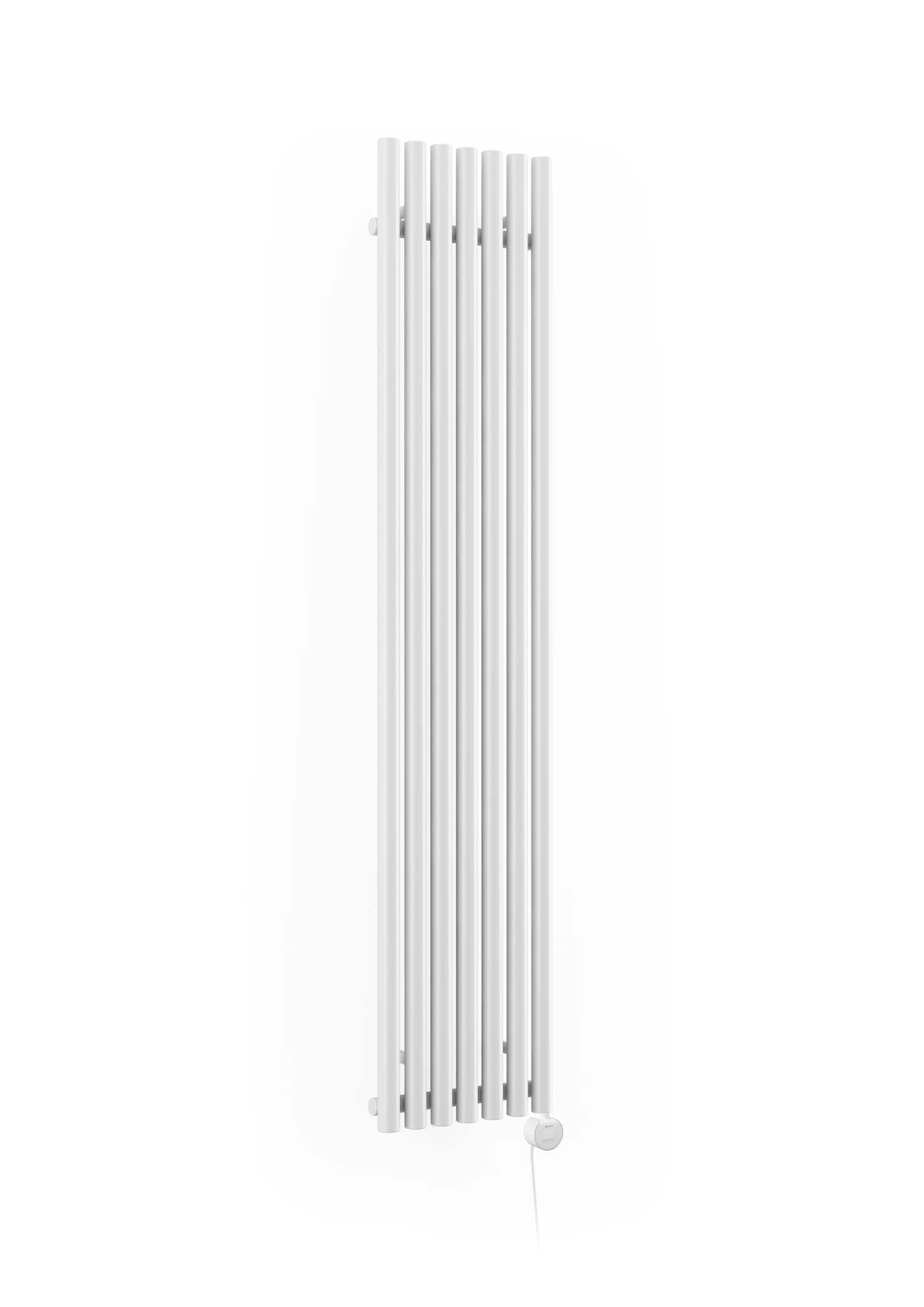 Terma ROLO White Vertical Single Panel Round Tube Electric Radiator ...